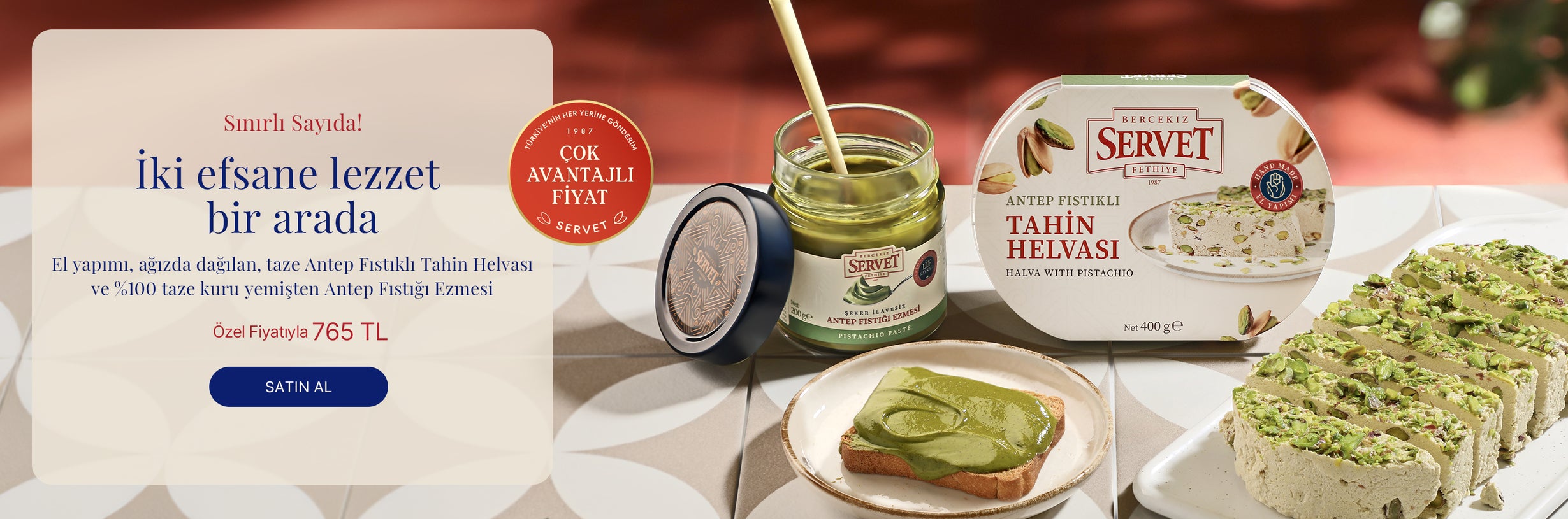 Servet | El Yapımı Helva, Lokum, Atalık Altın Susamdan Tahin