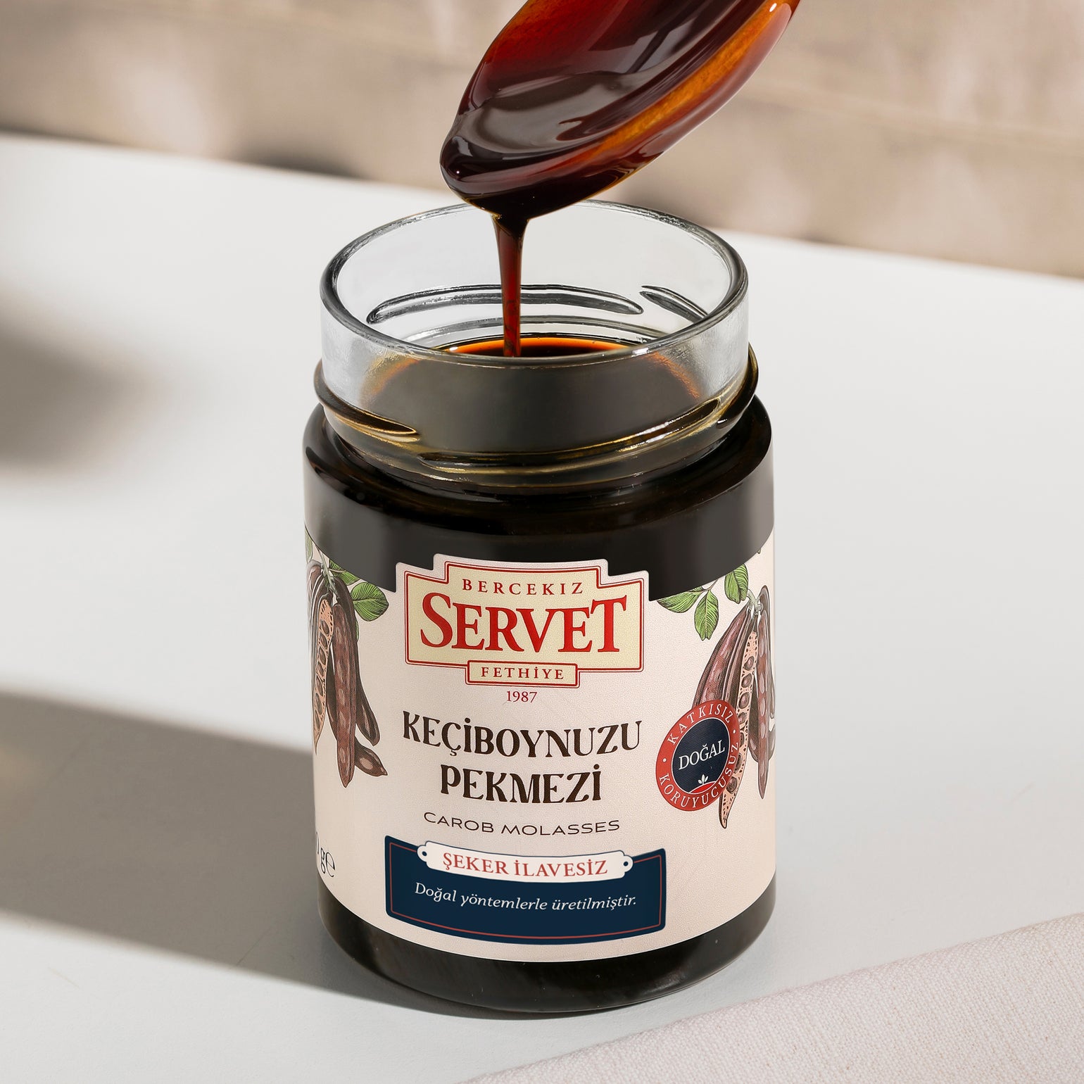 Doğal Keçiboynuzu Pekmezi (Harnup) 400g – Servet