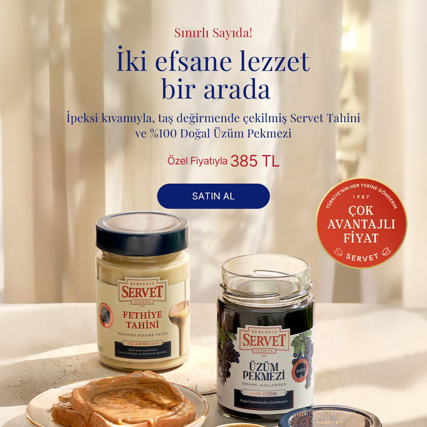 Servet | El Yapımı Helva, Lokum, Atalık Altın Susamdan Tahin